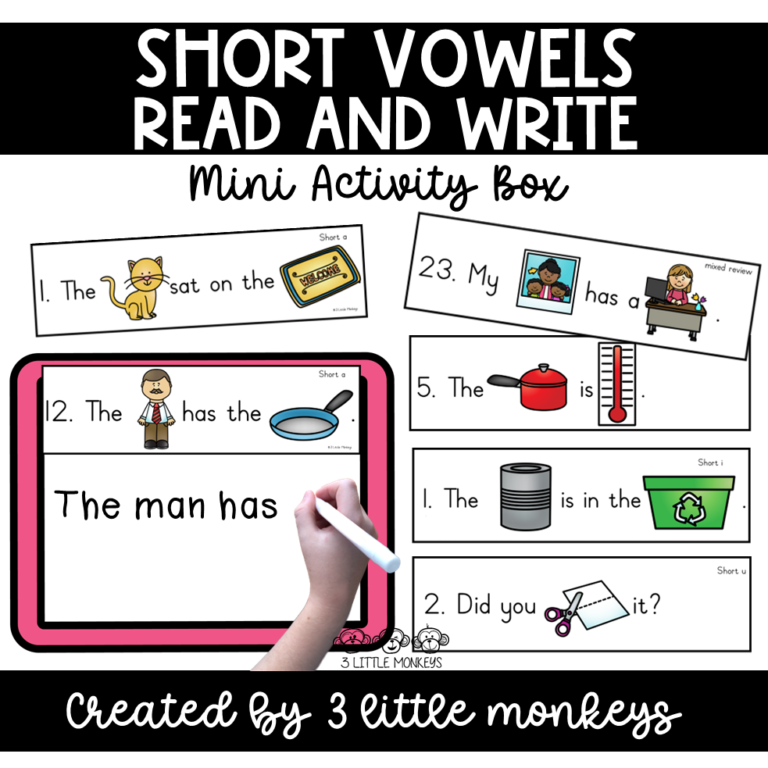 Short Vowels Read and Write – PDF – 3littlemonkey