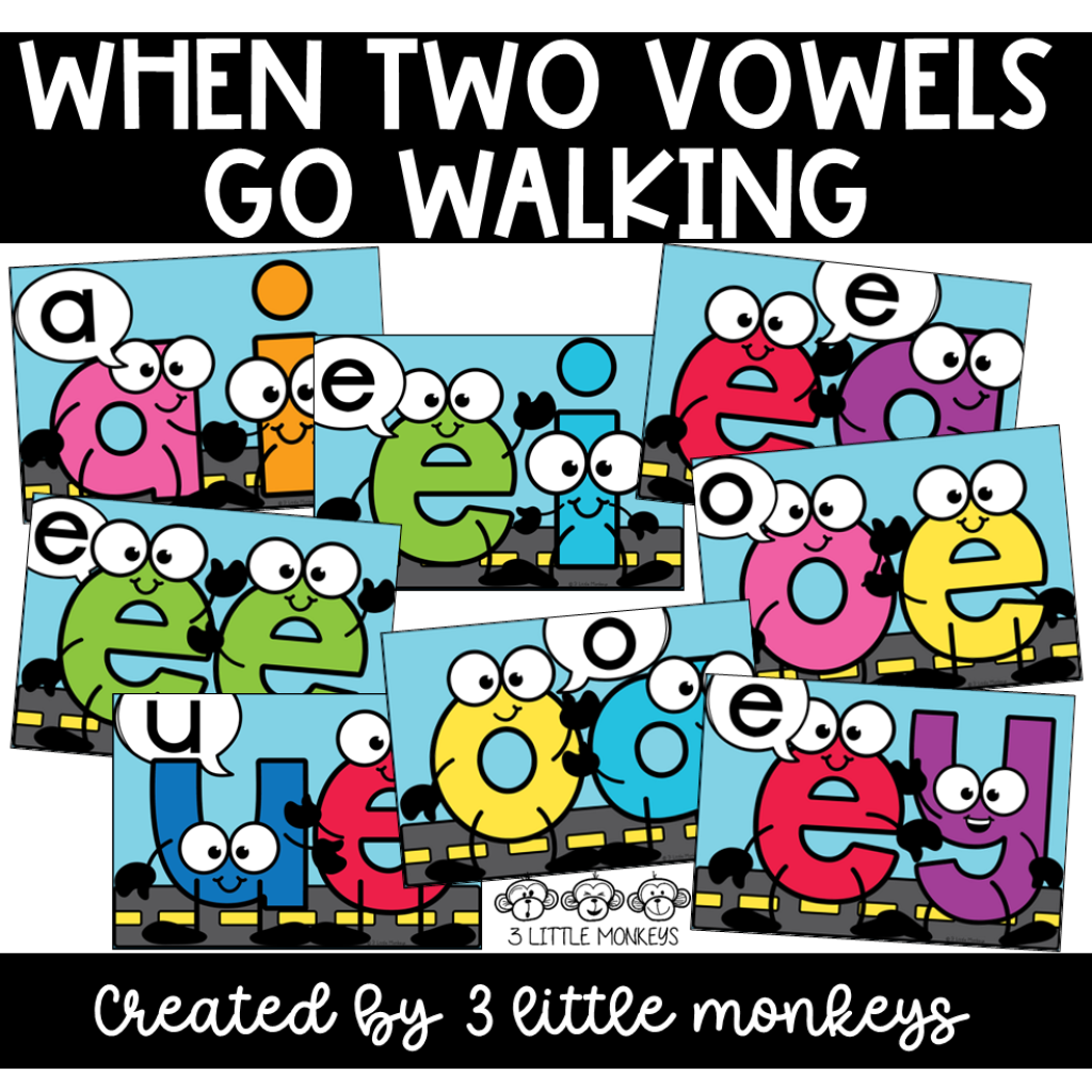 When two vowels go walking – PDF – 3littlemonkey