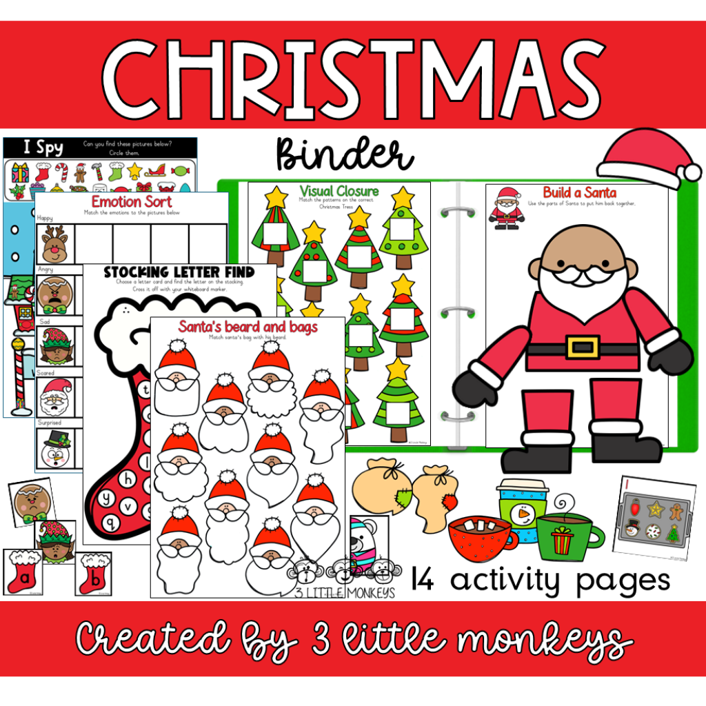 Christmas Busy Binder – PDF – 3littlemonkey