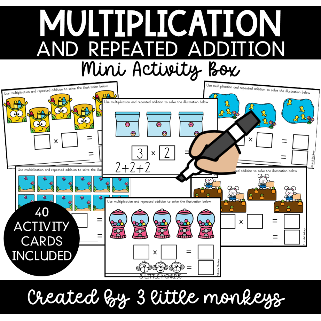 Multiplication and Repeated Addition – PDF – 3littlemonkey